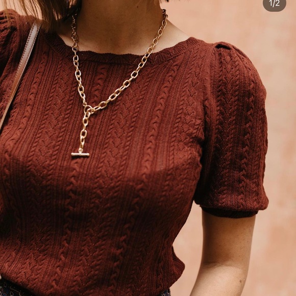 Sezane | Sweaters | Sezane Maroon Knit | Poshmark